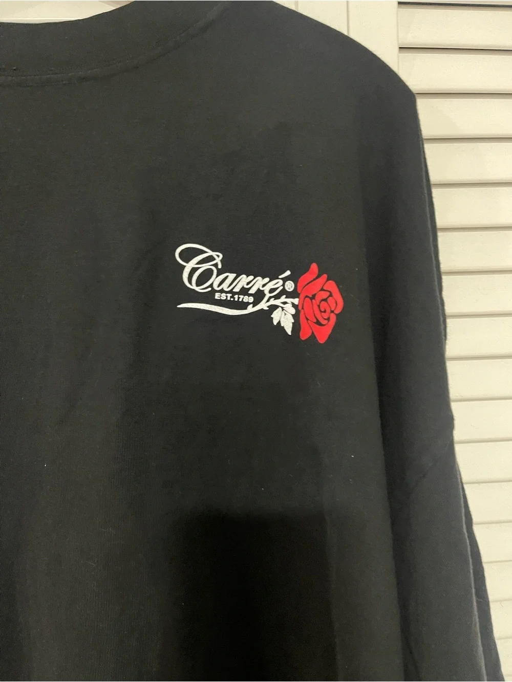 carre | Shirts | Black Shortsleeve Mens Tee With Small Rose Graphic ...
